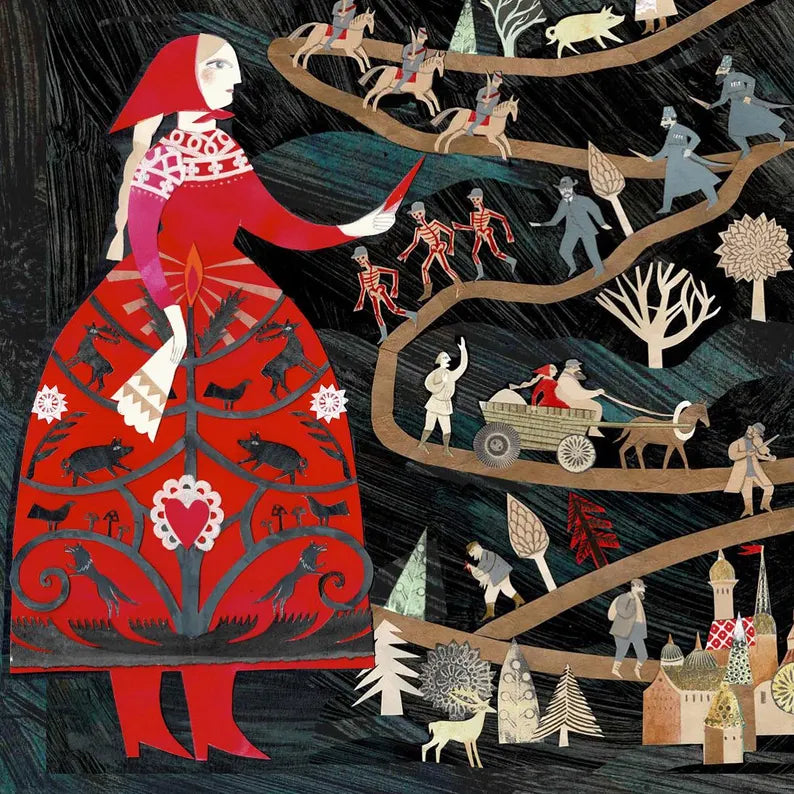 The Storyteller - Print of an original cut paper collage made by Sarah ...
